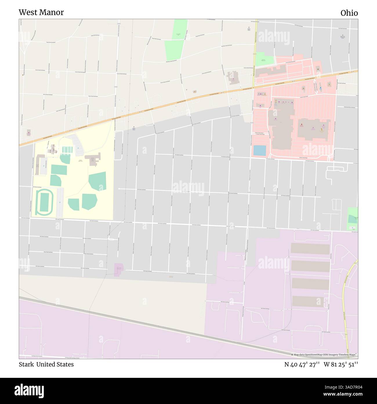 West Manor, Stark, United States, Ohio, N 40 47' 27'', W 81 25' 51 ...