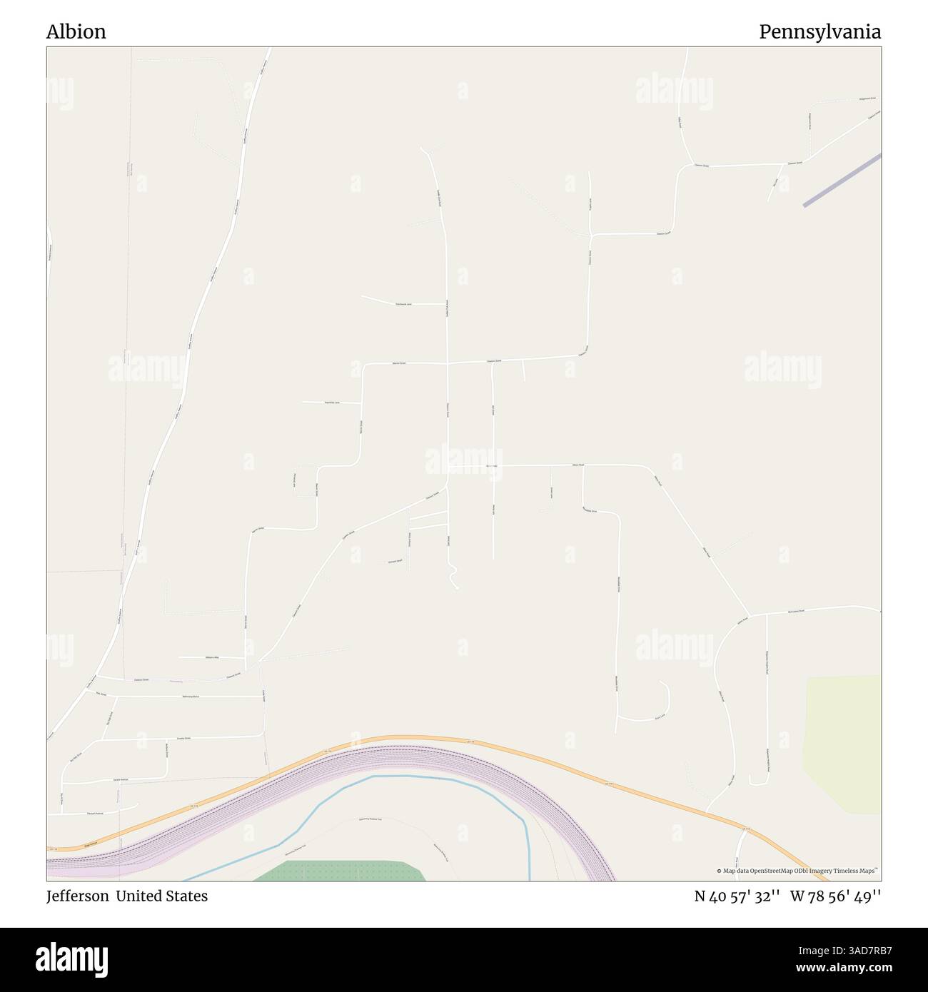 Albion, Jefferson, United States, Pennsylvania, N 40 57' 32'', W 78 56 ...