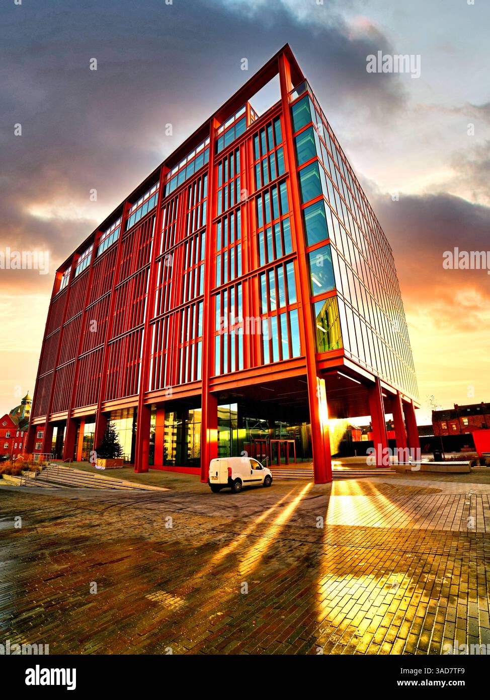 The Lumen building glass vestibule at St James Boulevard Newcastle with ...