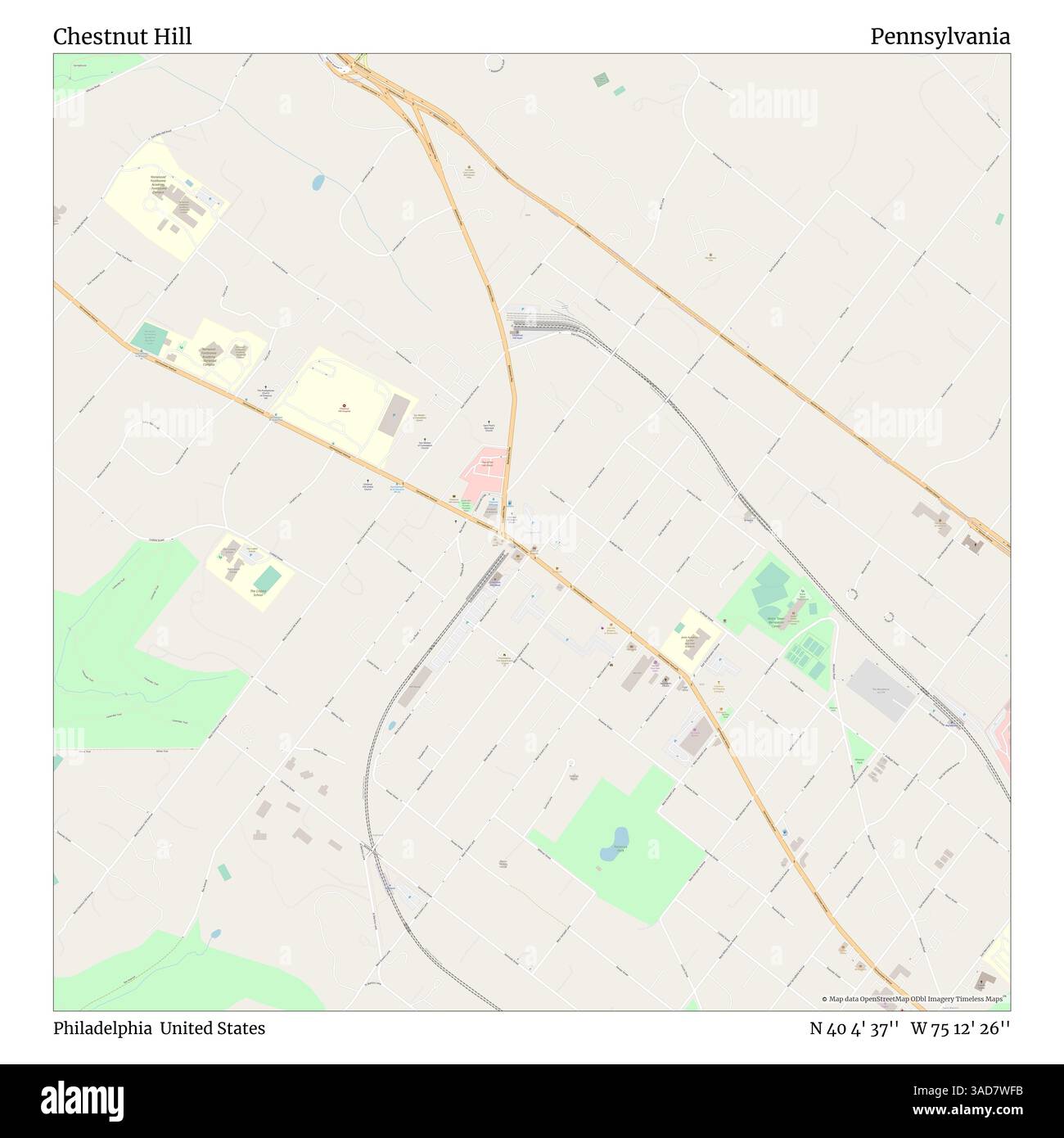 Chestnut Hill, Philadelphia, United States, Pennsylvania, N 40 4' 37 ...