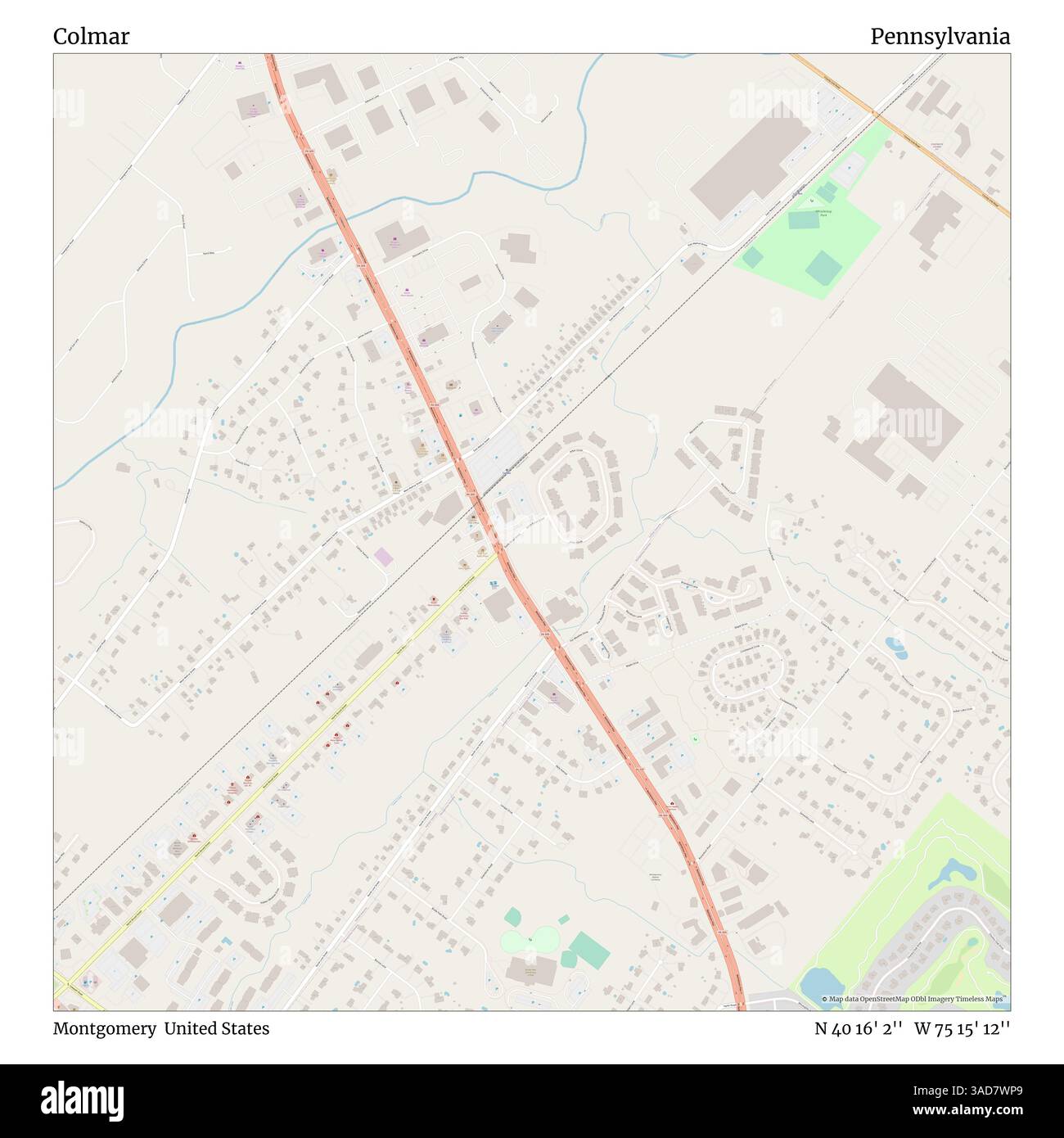 Colmar, Montgomery, United States, Pennsylvania, N 40 16' 2'', W 75 15 ...