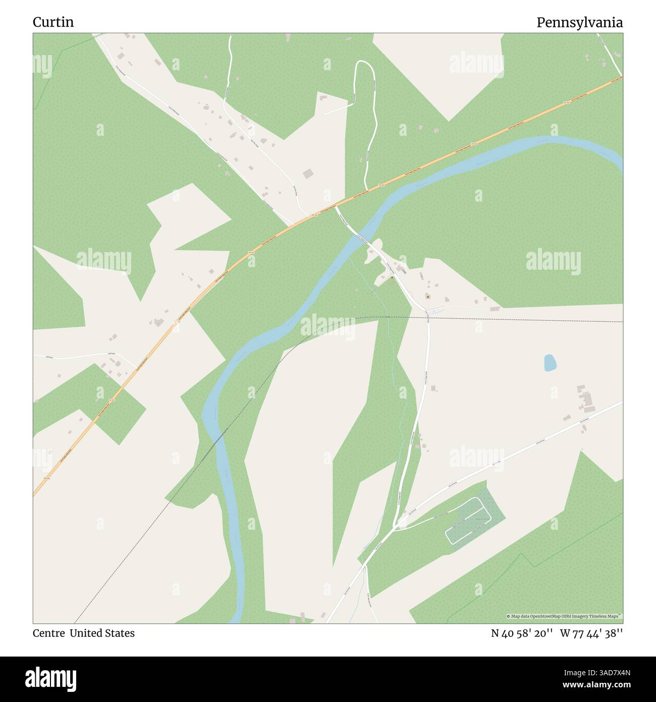 Curtin, Centre, United States, Pennsylvania, N 40 58' 20'', W 77 44' 38 ...