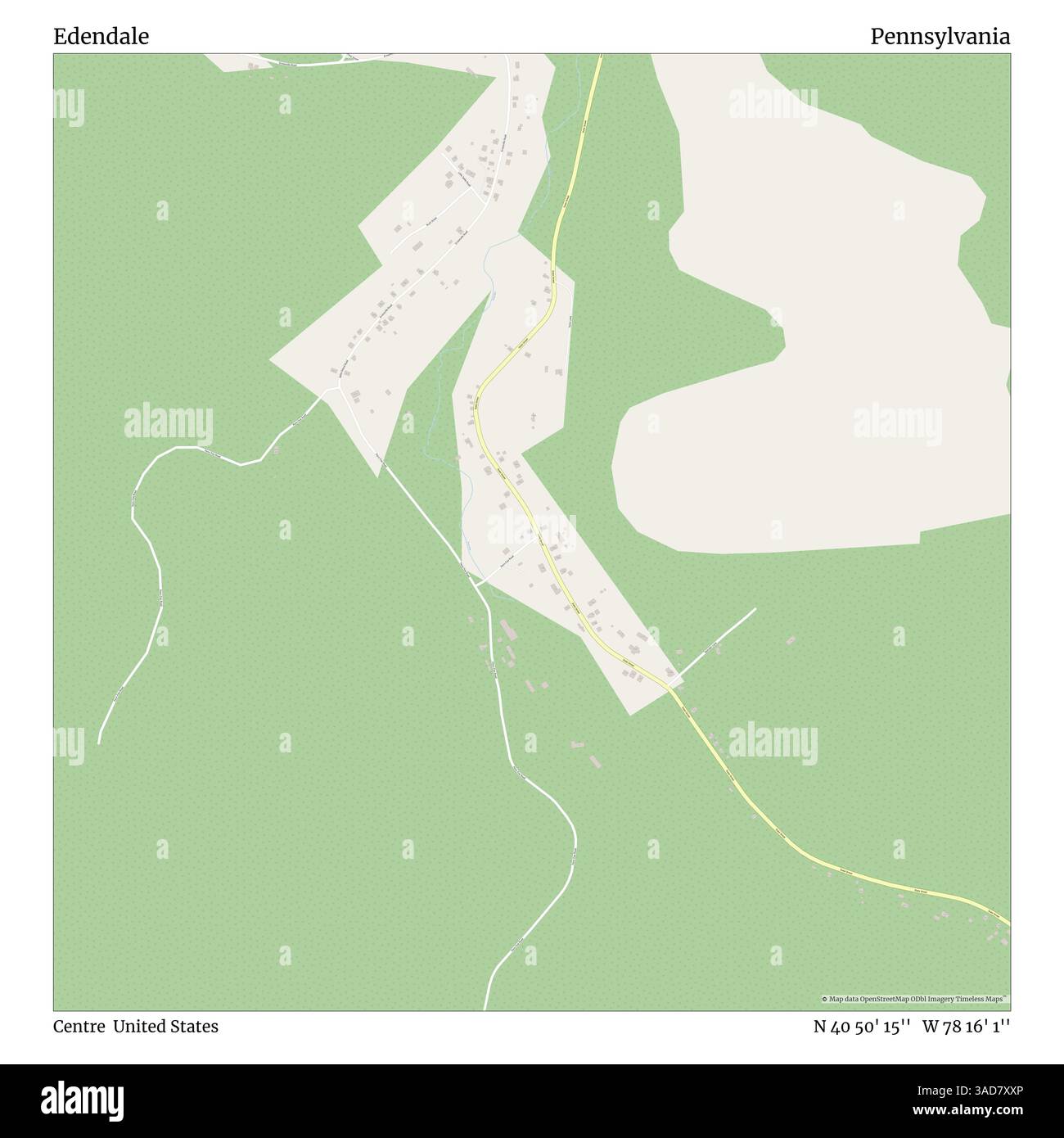 Edendale, Centre, United States, Pennsylvania, N 40 50' 15'', W 78 16 ...
