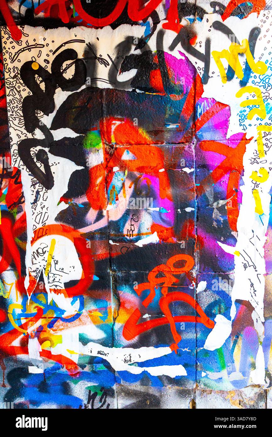 Vibrant Graffiti Art with Bold Colors and Abstract Shapes for Urban 90s ...