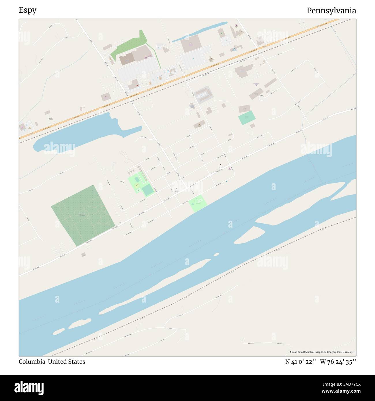 Espy, Columbia, United States, Pennsylvania, N 41 0' 22'', W 76 24' 35 ...