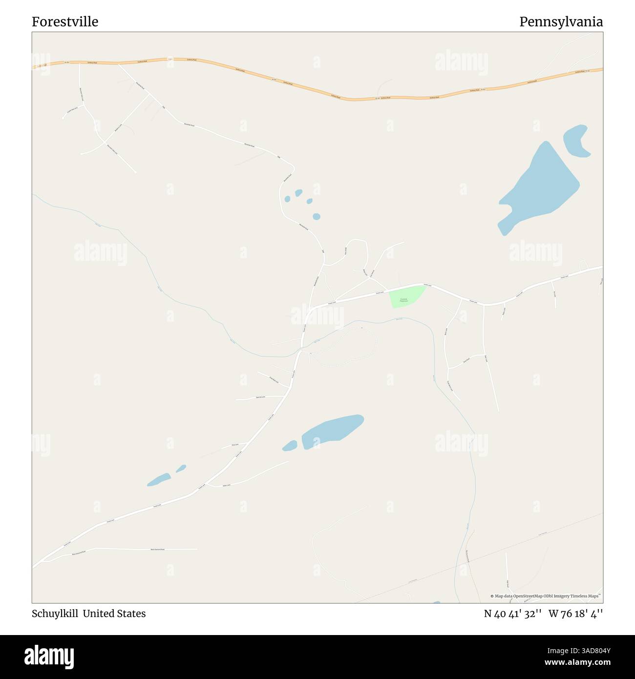 Forestville, Schuylkill, United States, Pennsylvania, N 40 41' 32'', W ...