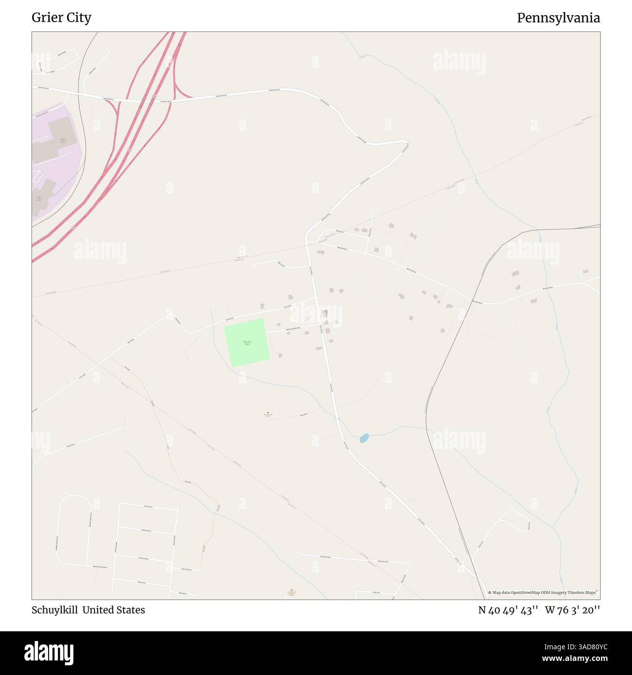 Grier City, Schuylkill, United States, Pennsylvania, N 40 49' 43'', W ...