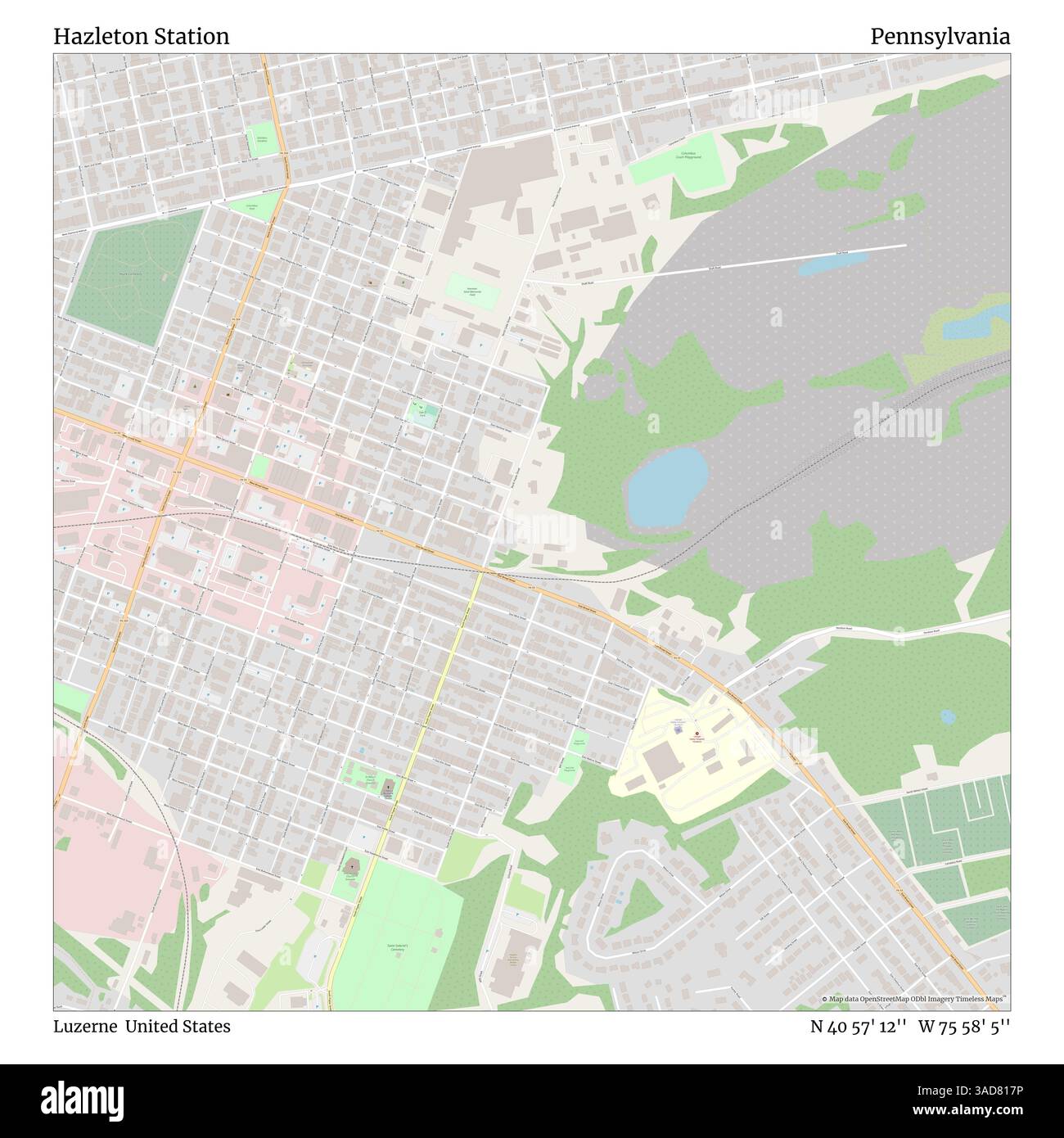 Hazleton Station, Luzerne, United States, Pennsylvania, N 40 57' 12 ...