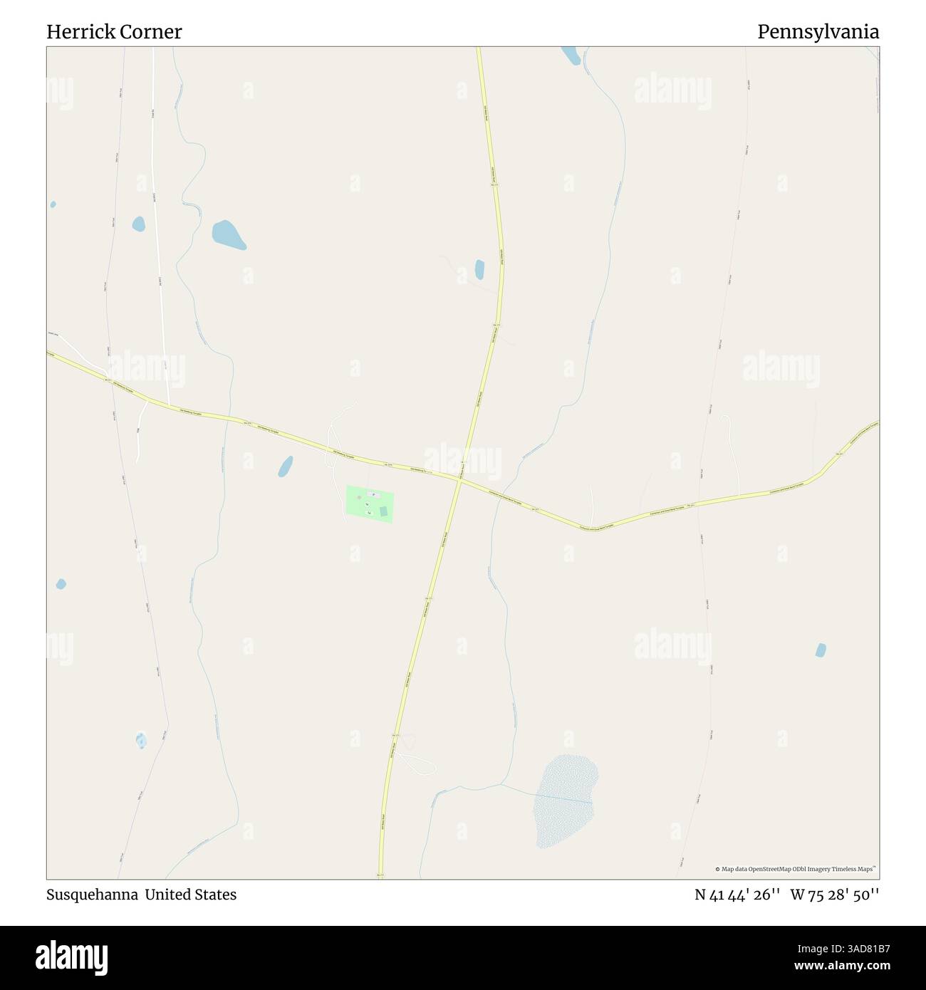 Herrick Corner, Susquehanna, United States, Pennsylvania, N 41 44' 26 ...