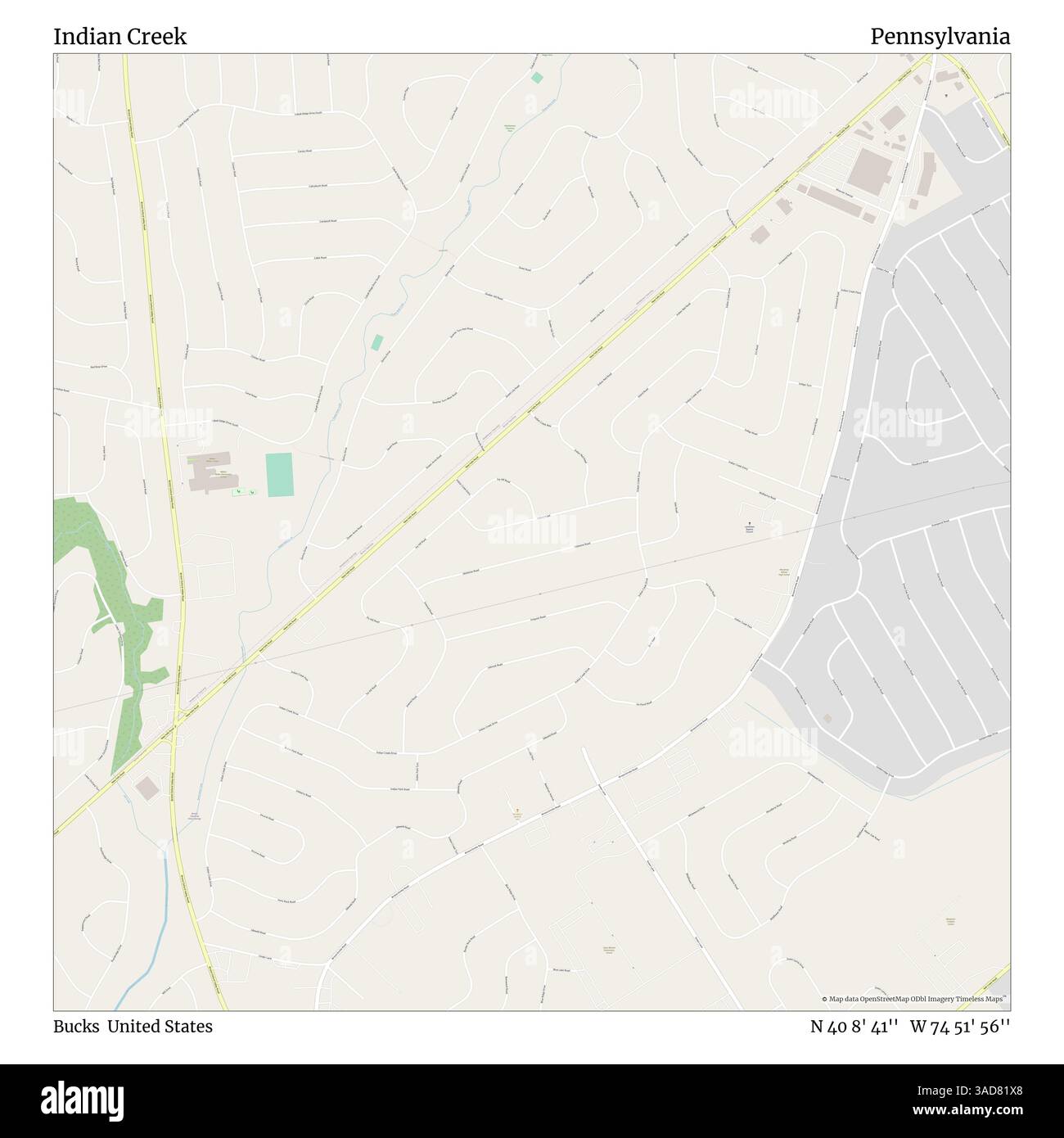 Indian Creek, Bucks, United States, Pennsylvania, N 40 8' 41'', W 74 51 ...