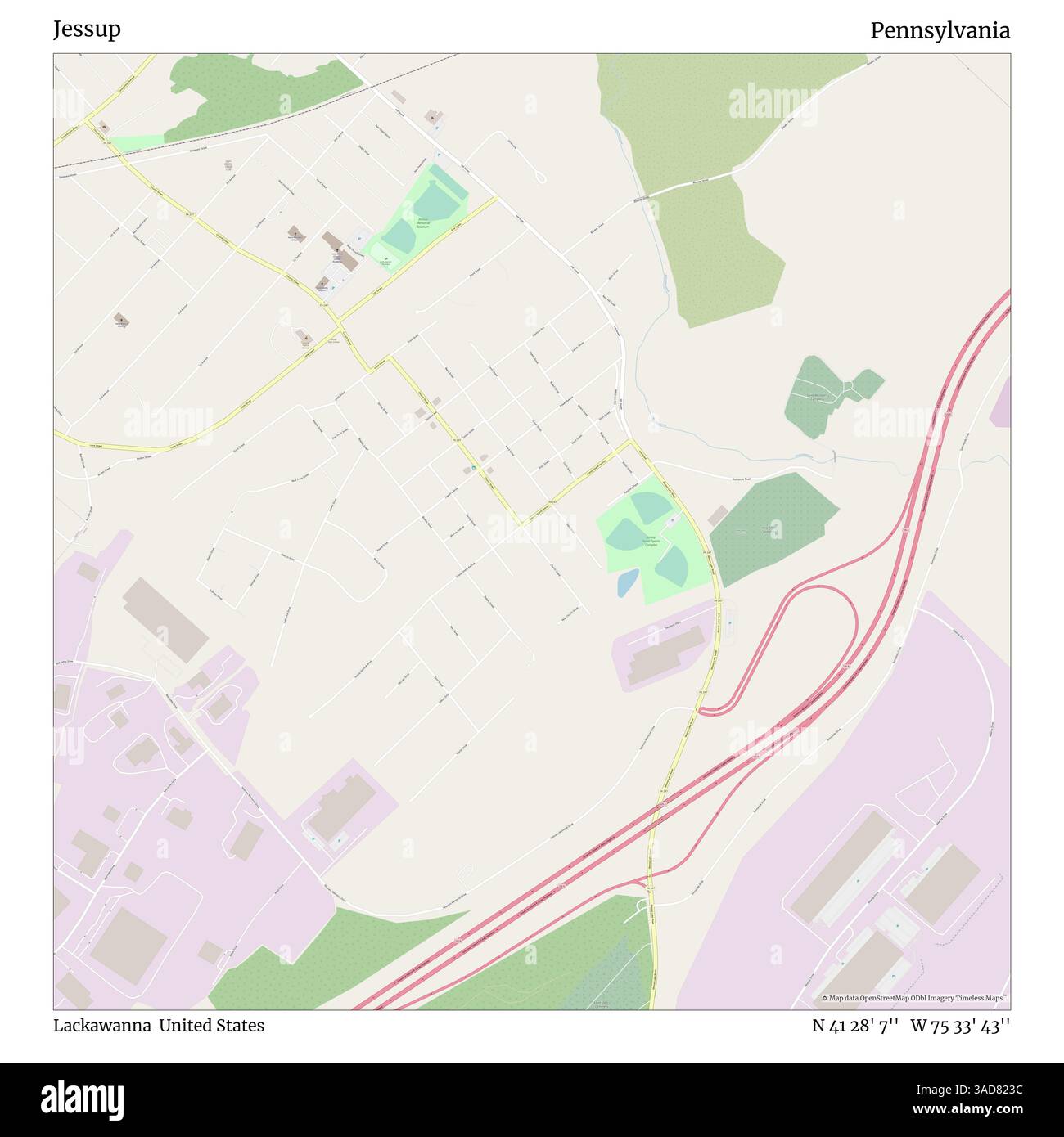 Jessup, Lackawanna, United States, Pennsylvania, N 41 28' 7'', W 75 33 ...