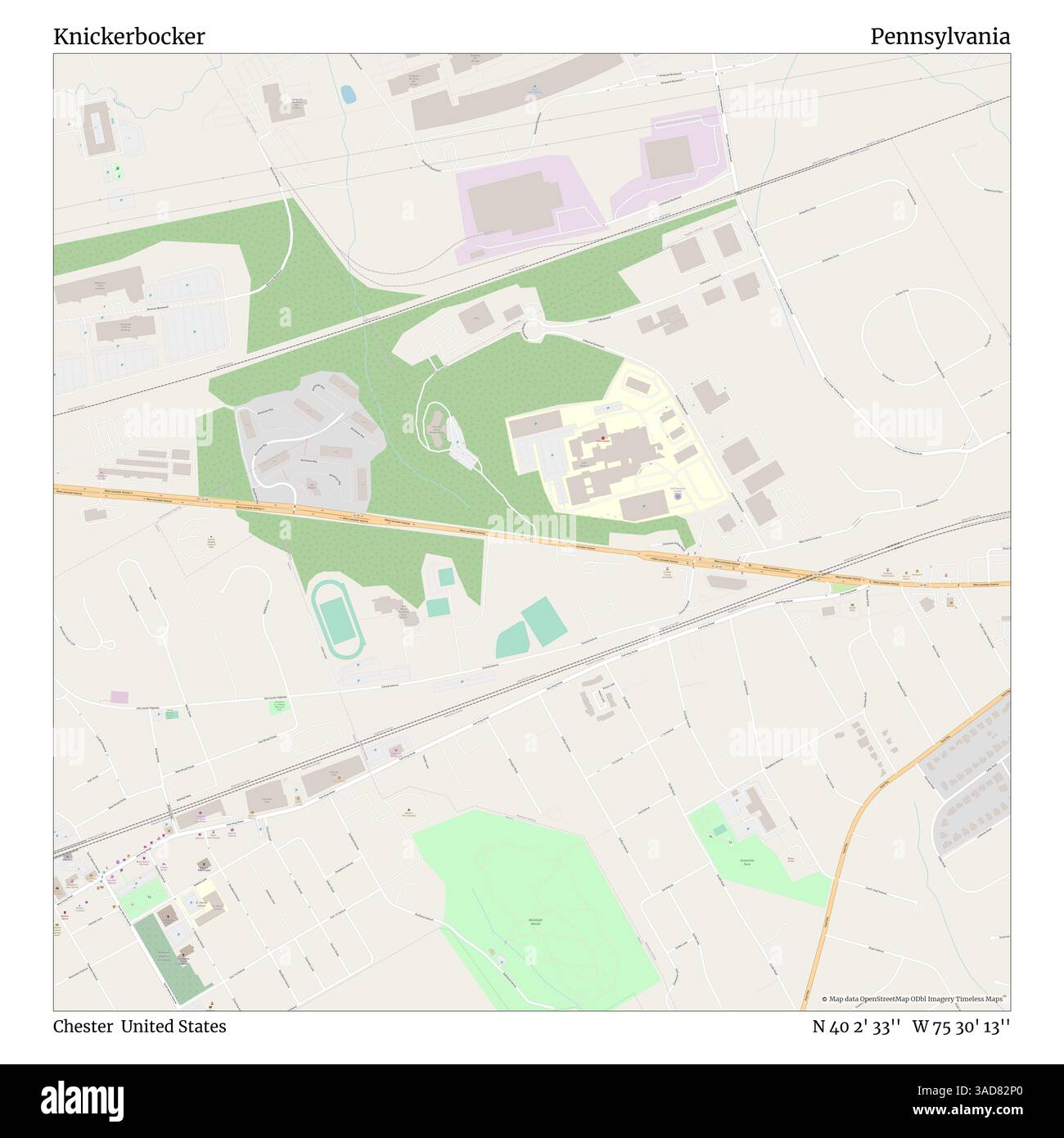 Knickerbocker, Chester, United States, Pennsylvania, N 40 2' 33'', W 75 ...