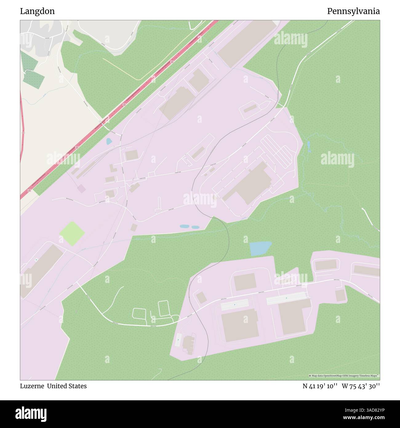 Langdon, Luzerne, United States, Pennsylvania, N 41 19' 10'', W 75 43 ...