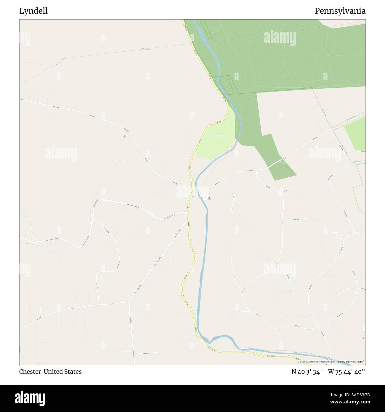 Lyndell, Chester, United States, Pennsylvania, N 40 3' 34'', W 75 44 ...