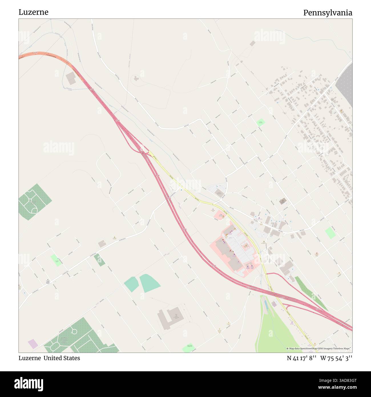 Luzerne, Luzerne, United States, Pennsylvania, N 41 17' 8'', W 75 54' 3 ...