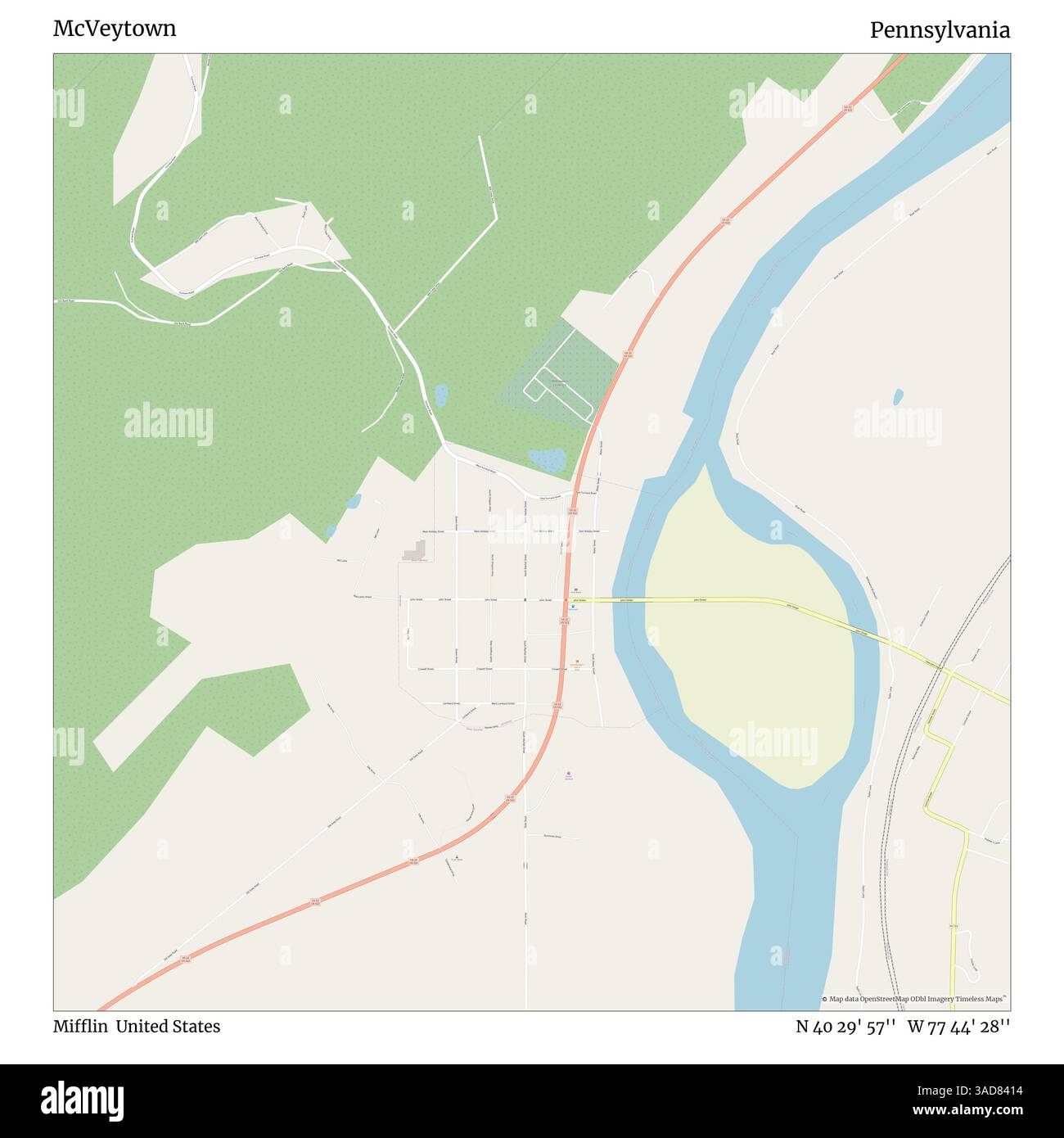 McVeytown, Mifflin, United States, Pennsylvania, N 40 29' 57'', W 77 44 ...