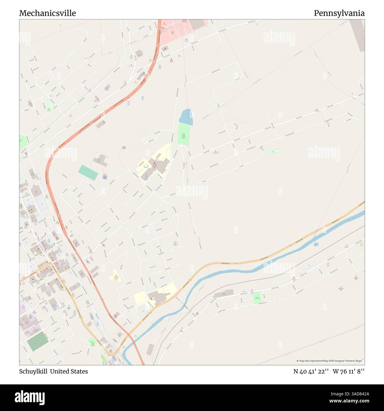 Mechanicsville, Schuylkill, United States, Pennsylvania, N 40 41' 22 ...