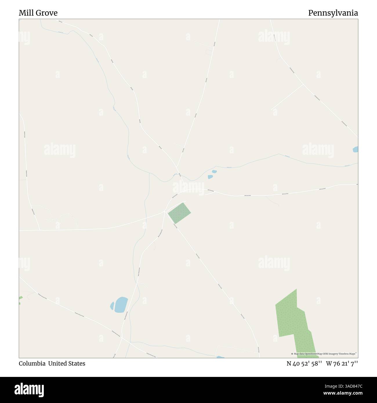 Mill Grove, Columbia, United States, Pennsylvania, N 40 52' 58'', W 76 ...