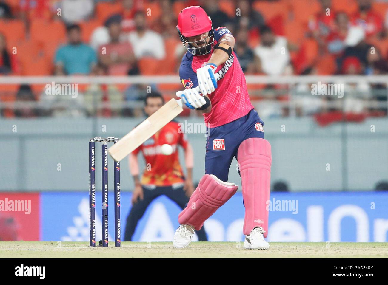 Rajasthan Royals' Riyan Parag bats during the Indian Premier League ...
