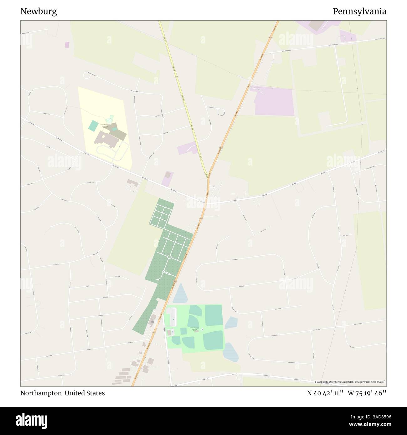 Newburg, Northampton, United States, Pennsylvania, N 40 42' 11'', W 75 ...