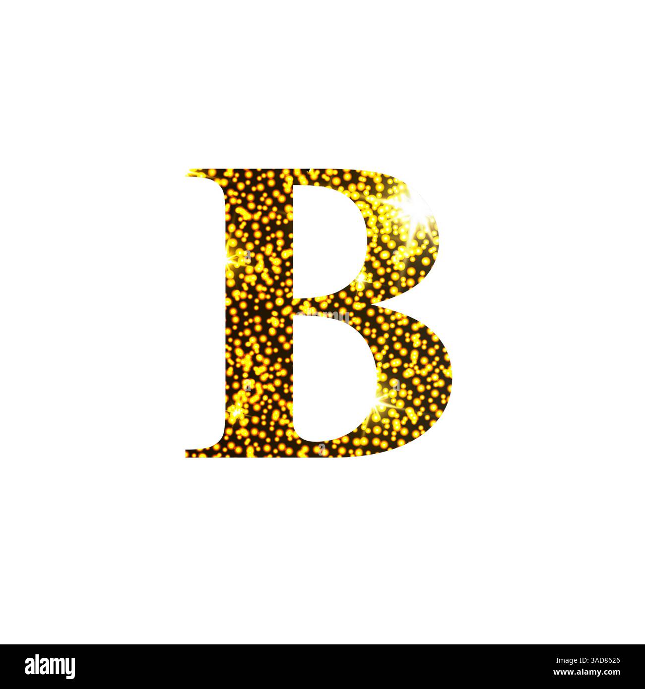 Golden letter B. Letter of the alphabet Stock Photo - Alamy