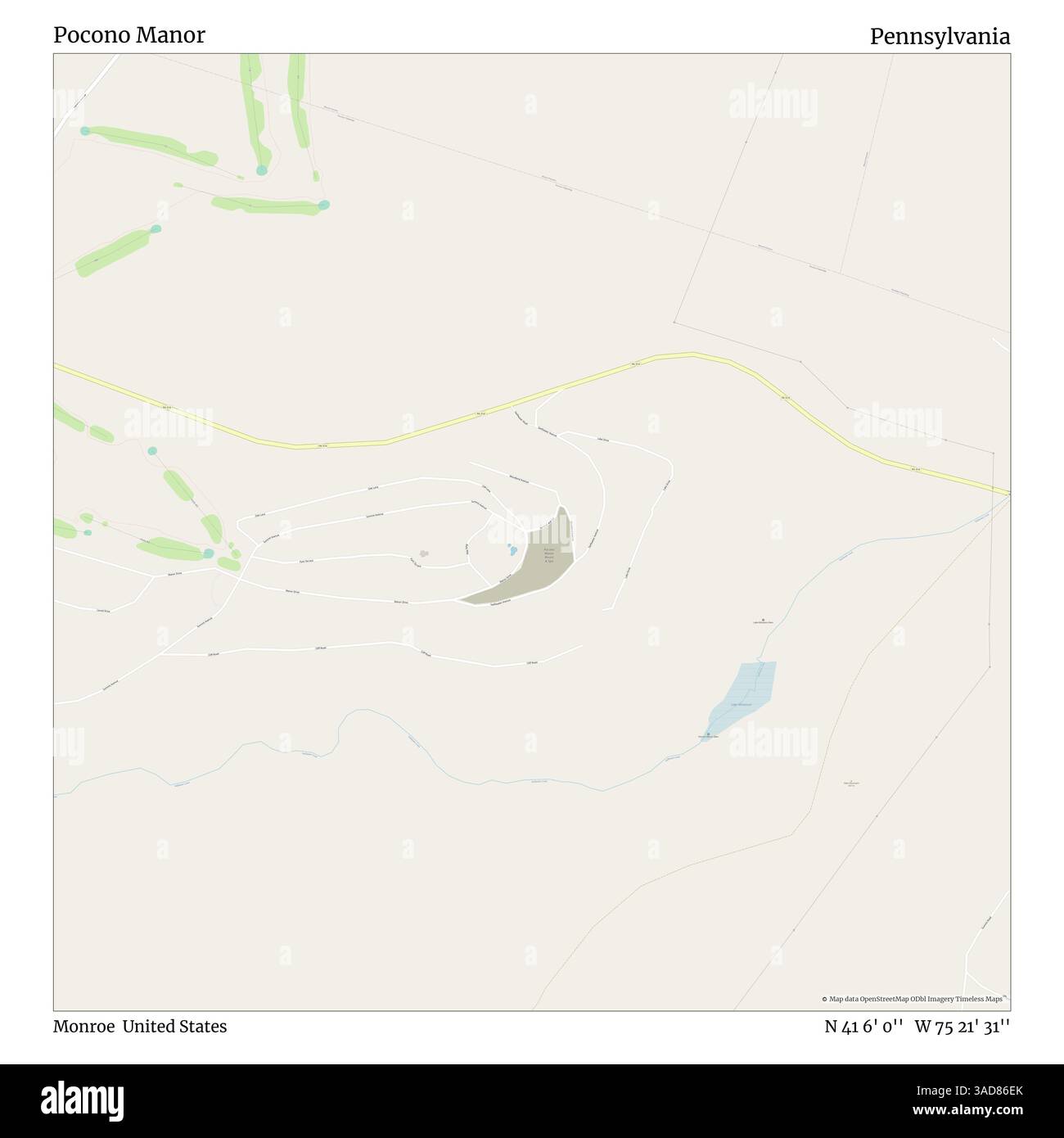 Pocono manor pennsylvania map hi-res stock photography and images - Alamy