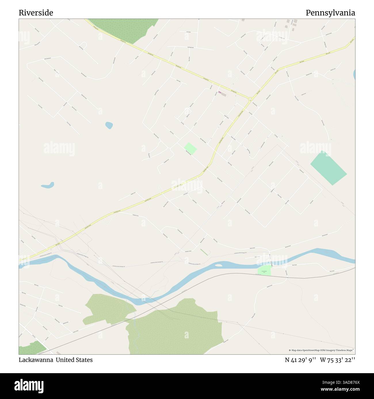 Riverside, Lackawanna, United States, Pennsylvania, N 41 29' 9'', W 75 ...