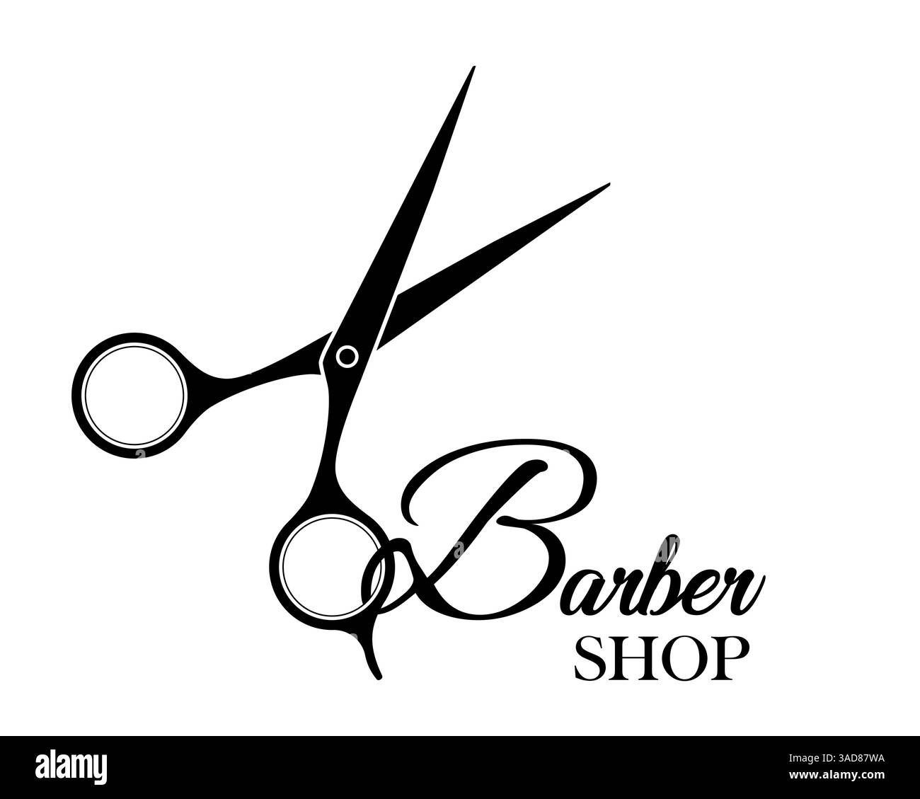 Barber tools logo Cut Out Stock Images & Pictures - Alamy