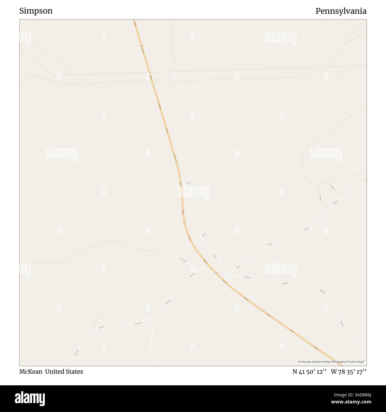 Simpson, McKean, United States, Pennsylvania, N 41 50' 12'', W 78 35 ...