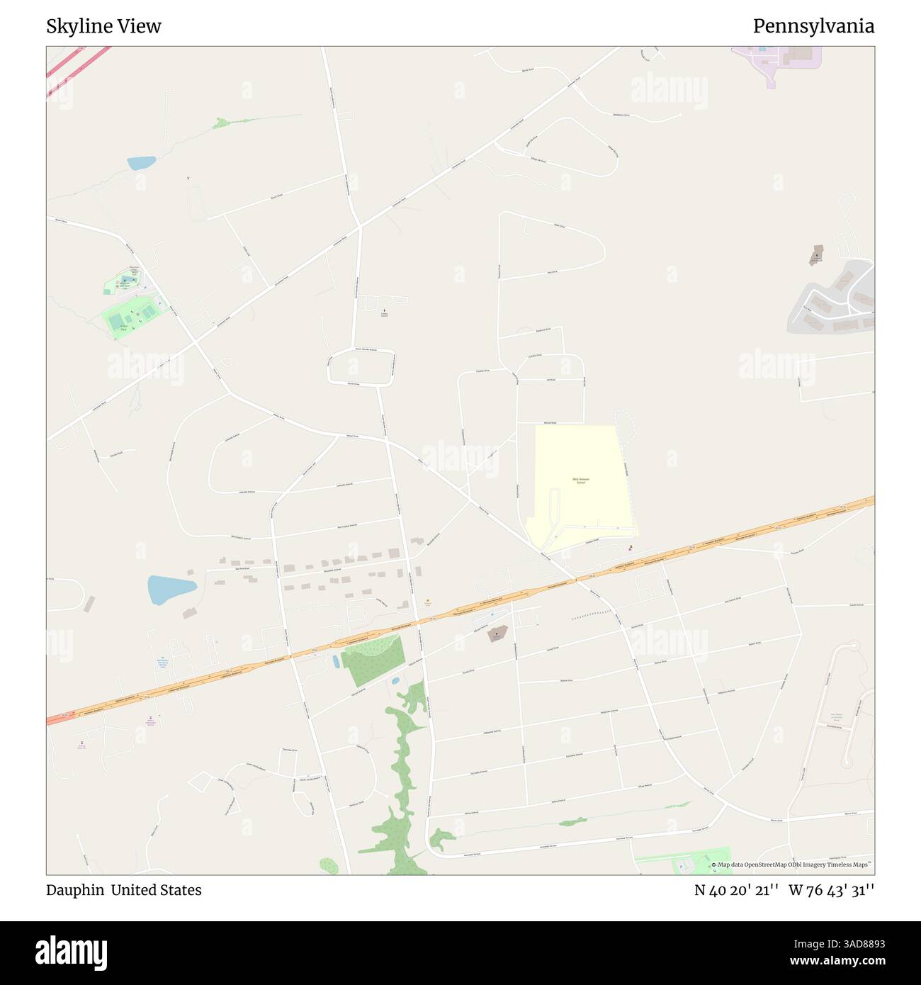 Skyline View, Dauphin, United States, Pennsylvania, N 40 20' 21'', W 76 ...