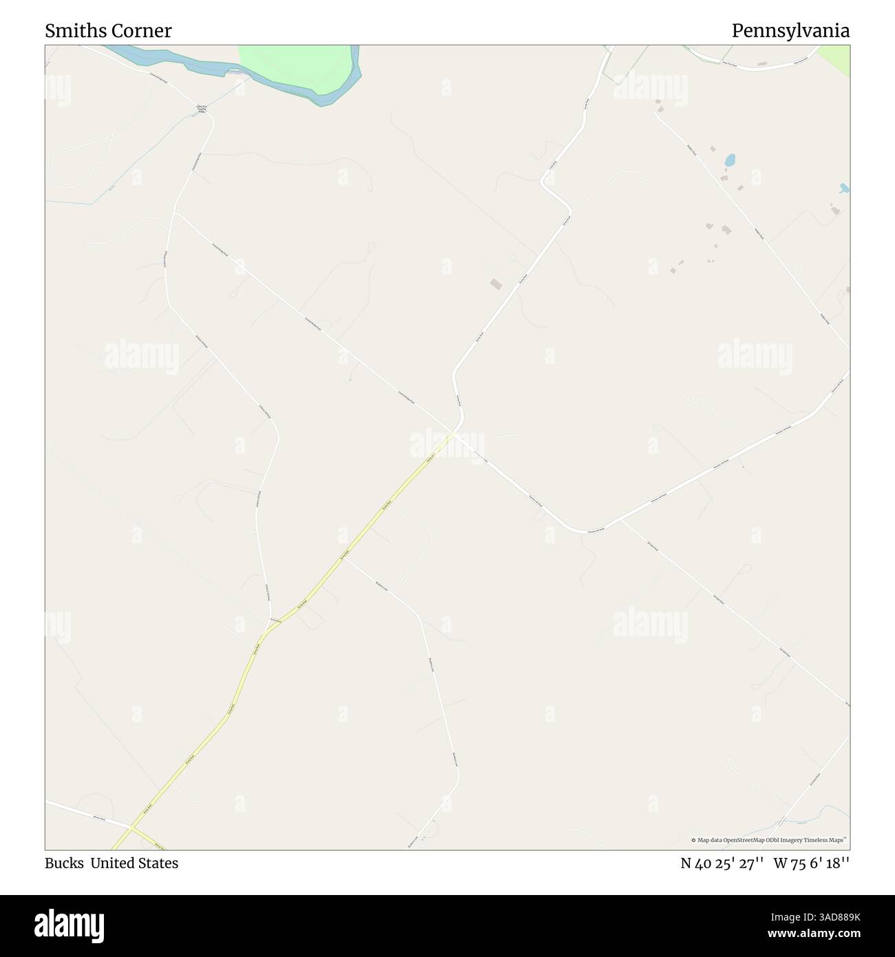 Smiths Corner, Bucks, United States, Pennsylvania, N 40 25' 27'', W 75 ...