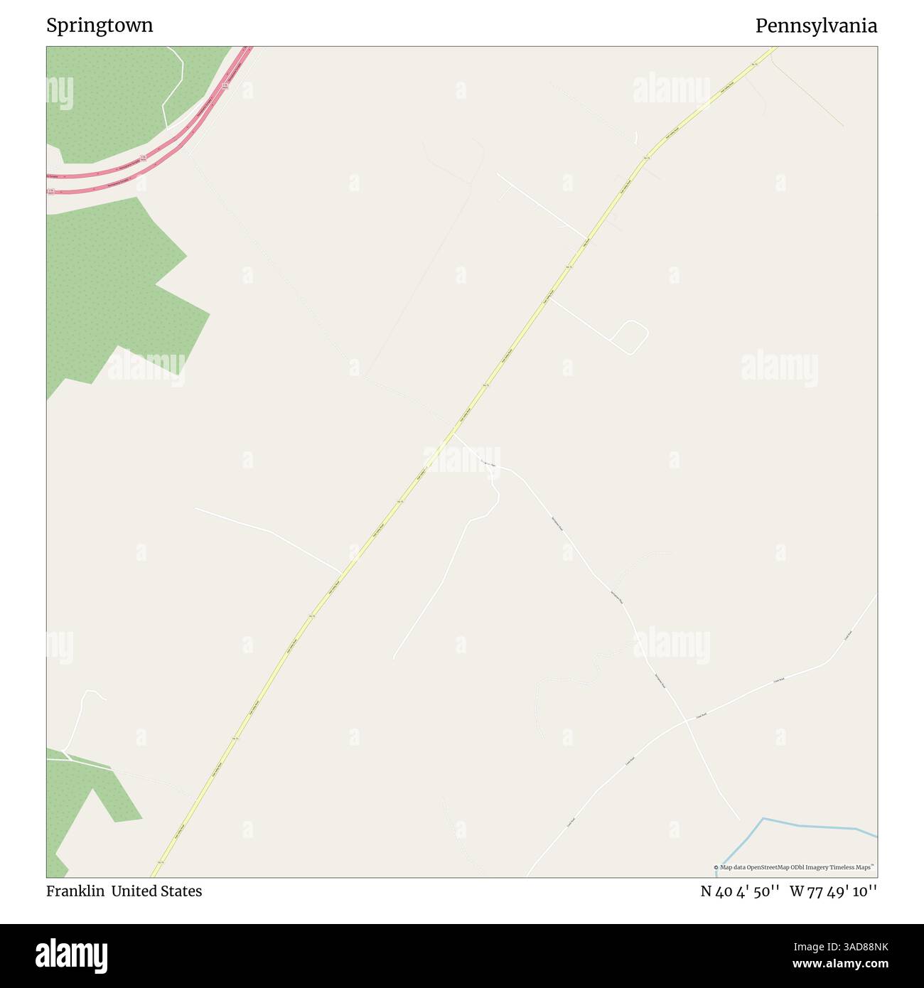 Springtown, Franklin, United States, Pennsylvania, N 40 4' 50'', W 77 ...