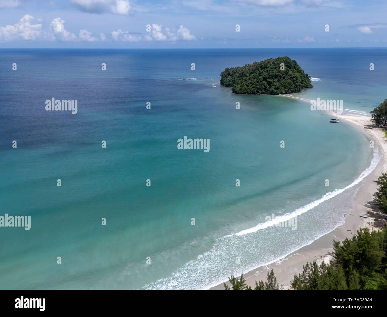 Drone point of view Kelambu Beach in Kudat Sabah Borneo Malaysia Stock ...