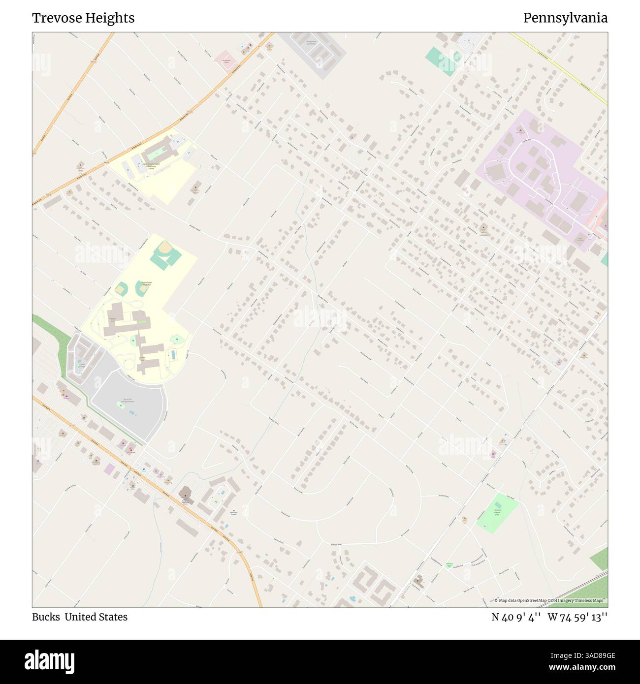 Trevose Heights, Bucks, United States, Pennsylvania, N 40 9' 4'', W 74 ...