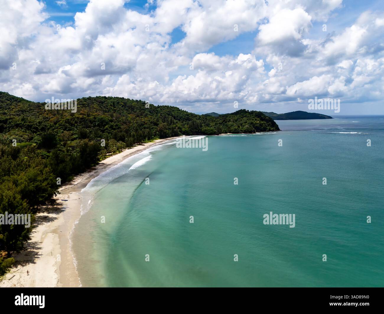 Drone point of view Kelambu Beach in Kudat Sabah Borneo Malaysia Stock ...
