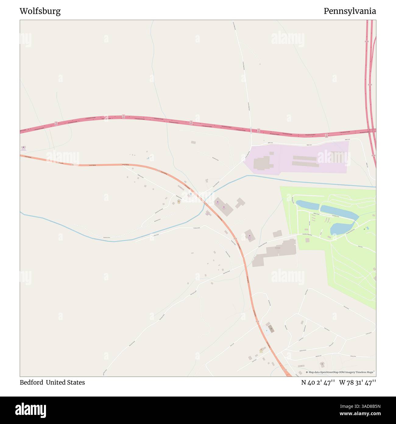 Wolfsburg, Bedford, United States, Pennsylvania, N 40 2' 47'', W 78 31 ...