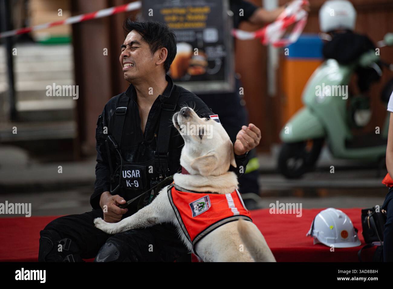BANGKOK, THAILAND April 05, 2025 - K9 and SAR Dog Handler (USAR ...