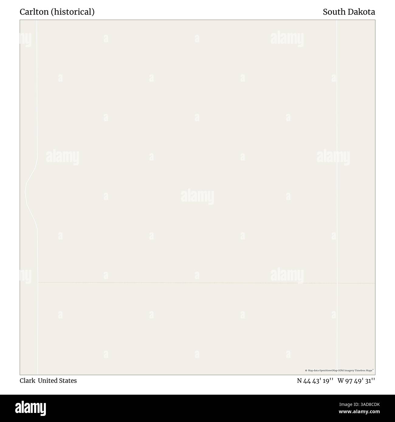 Carlton (historical), Clark, United States, South Dakota, N 44 43' 19 ...