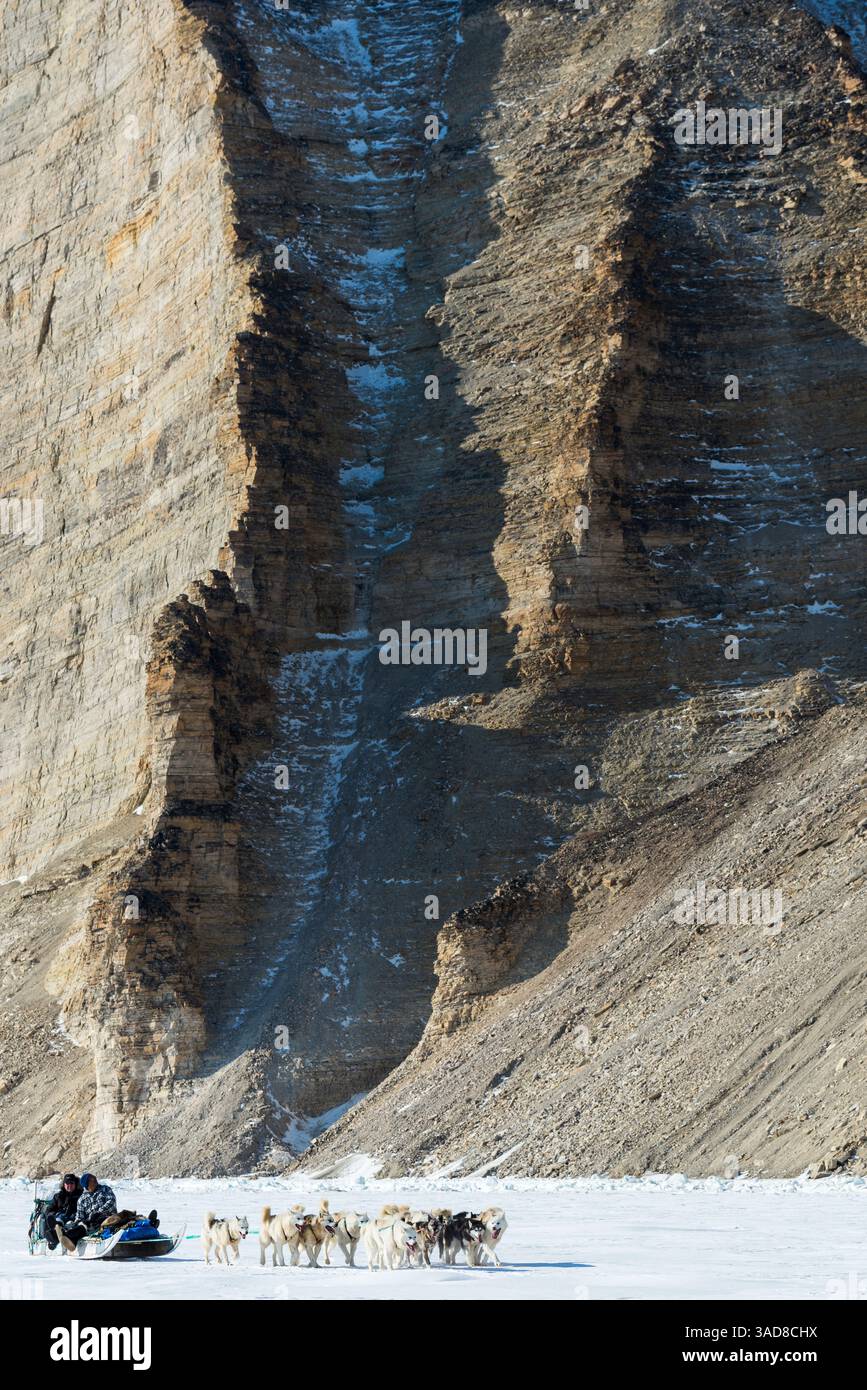 Travelers experience the thrill of dog sledding as they glide over the ...