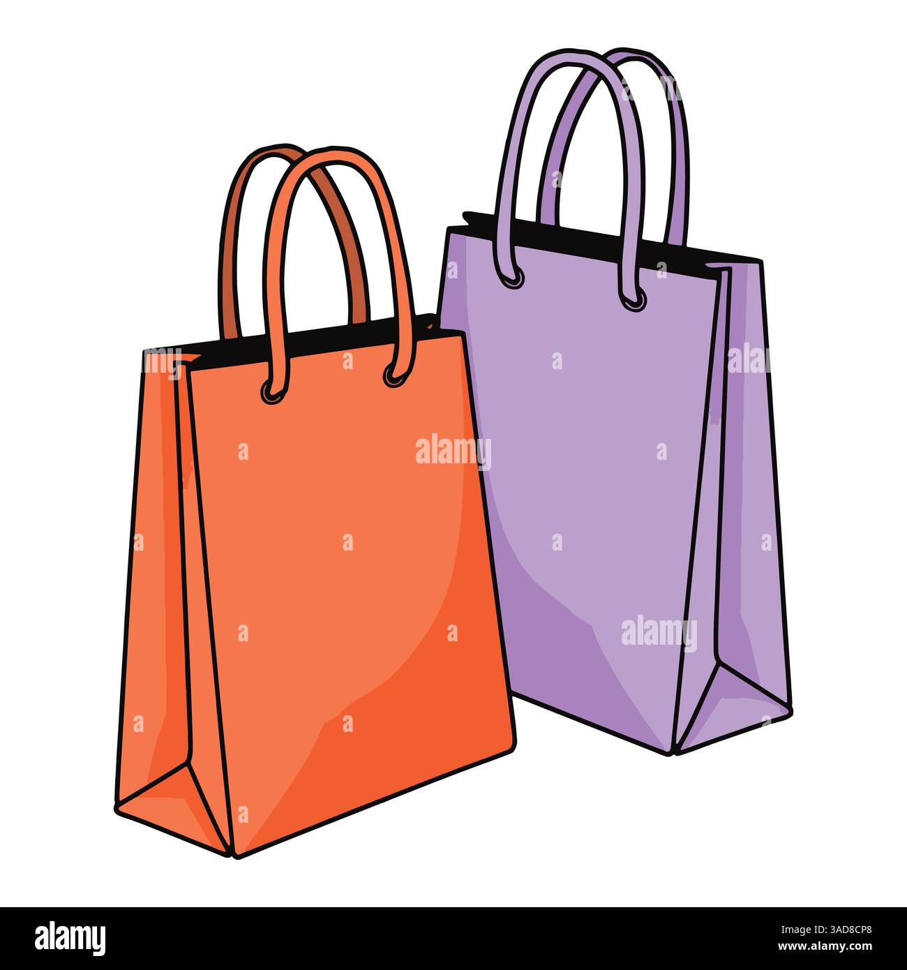 Shopping bag cartoon icon. Cute shopping bag with a cheerful design ...