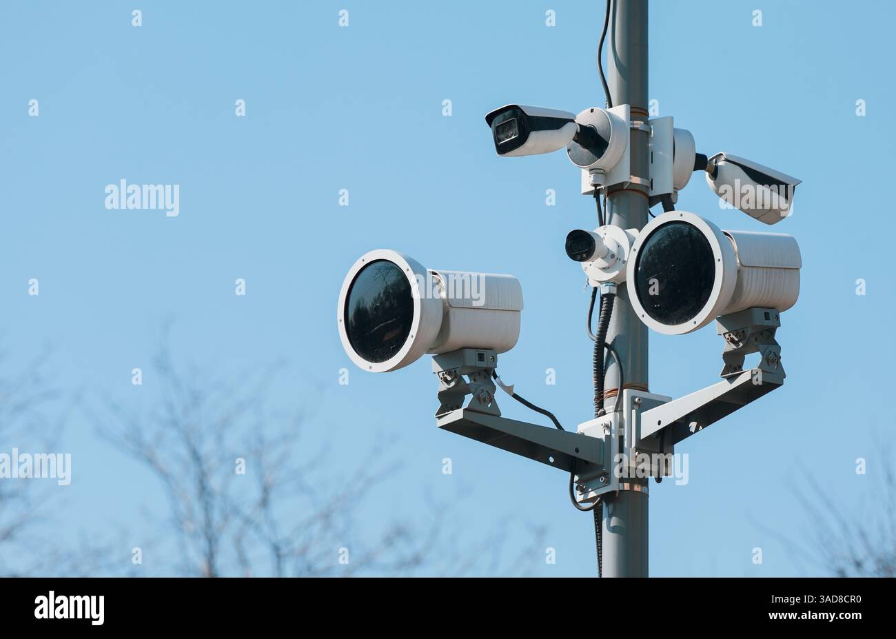 Street cameras with radars. Police control Stock Photo - Alamy