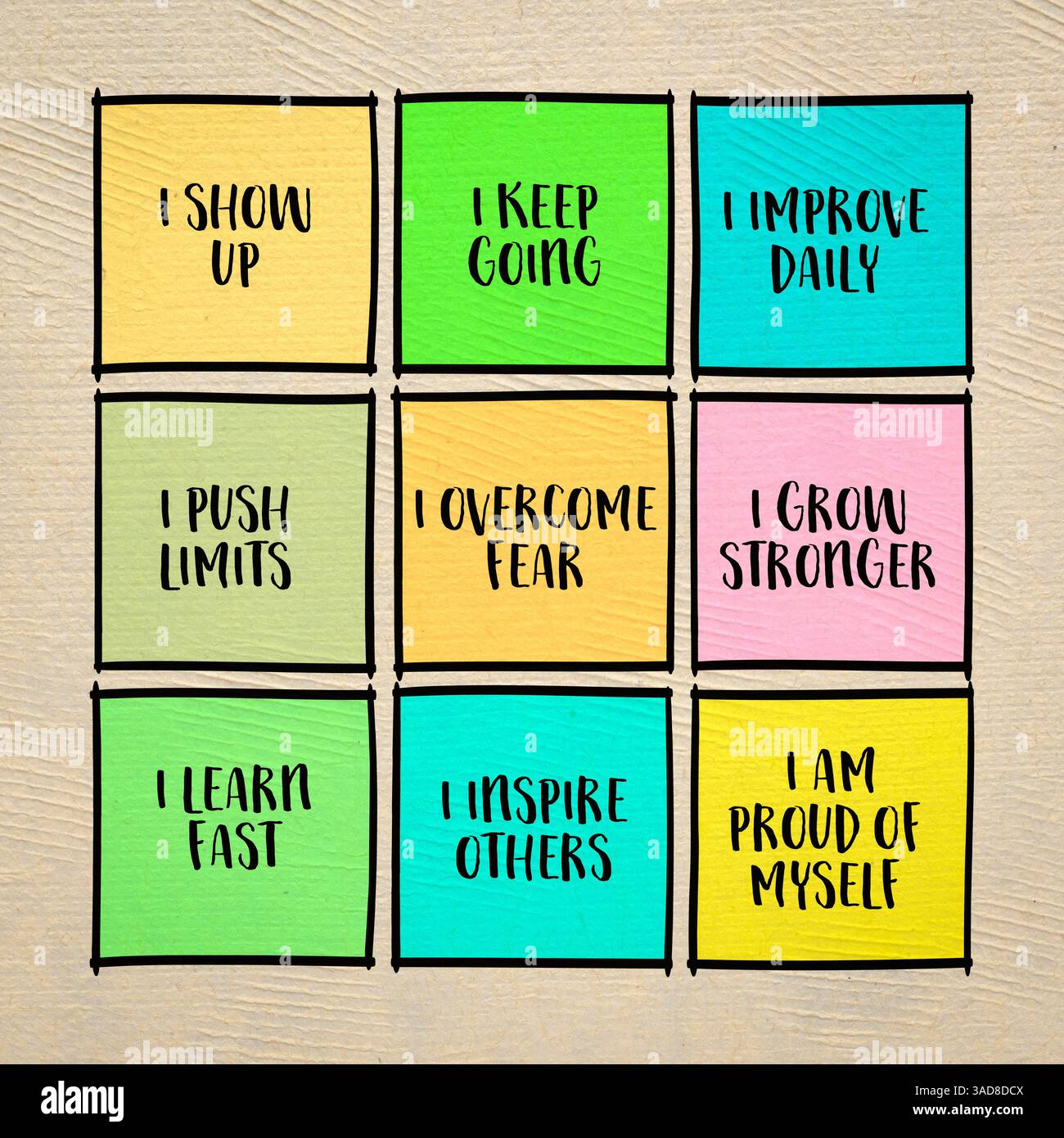 I am proud of myself - set of inspirational notes, positive affirmation ...