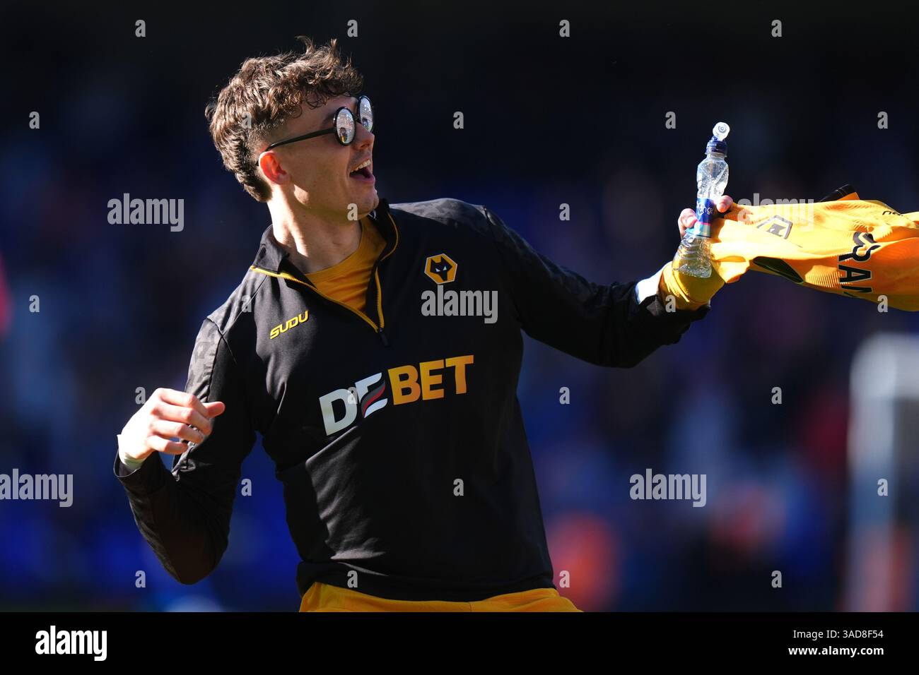 Wolverhampton Wanderers' Jorgen Strand Larsen celebrates at full time ...