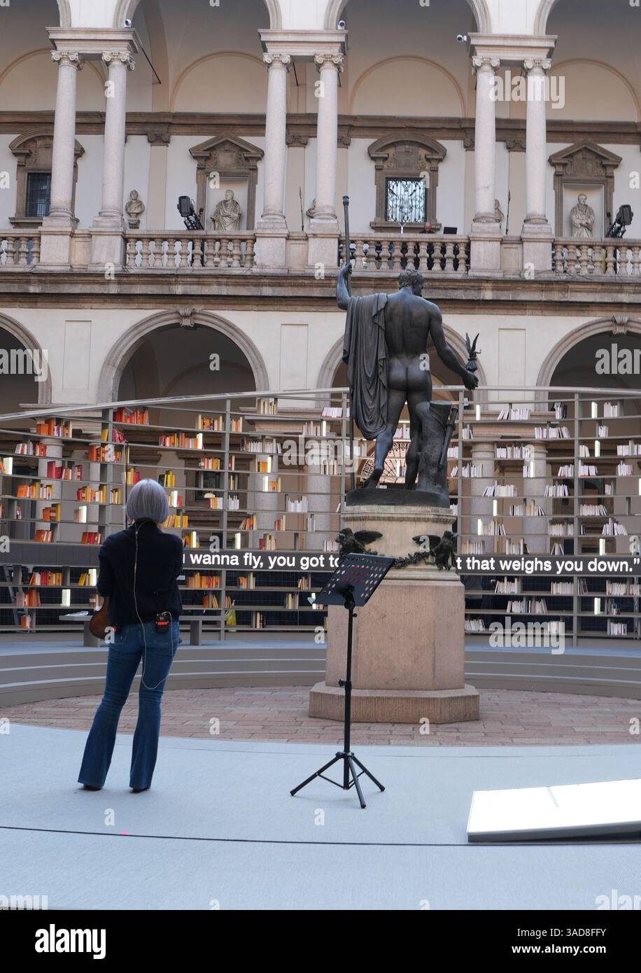 Milan, Library of Light installation by Es Devlin in the Cortile D ...