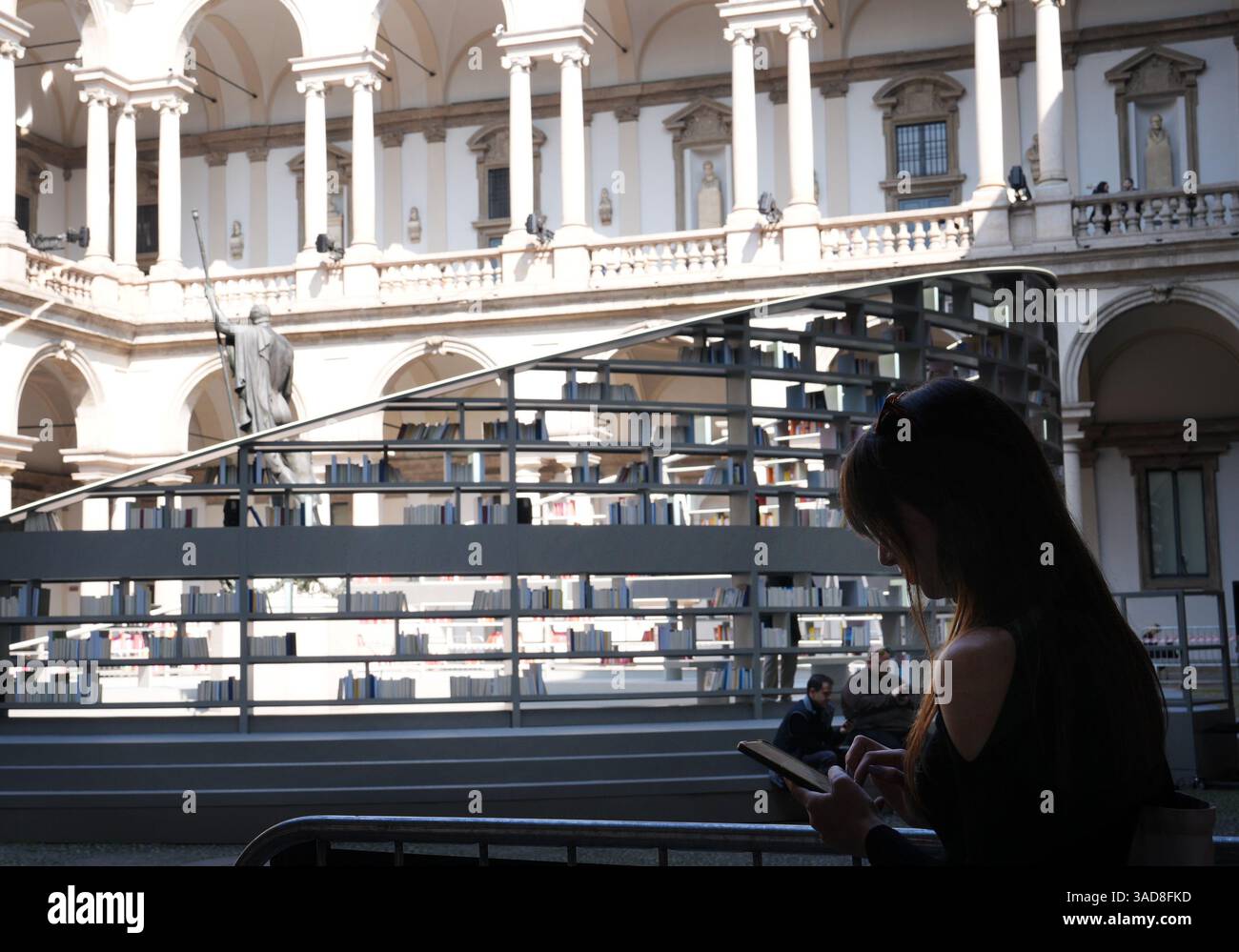 Milan, Library of Light installation by Es Devlin in the Cortile D ...