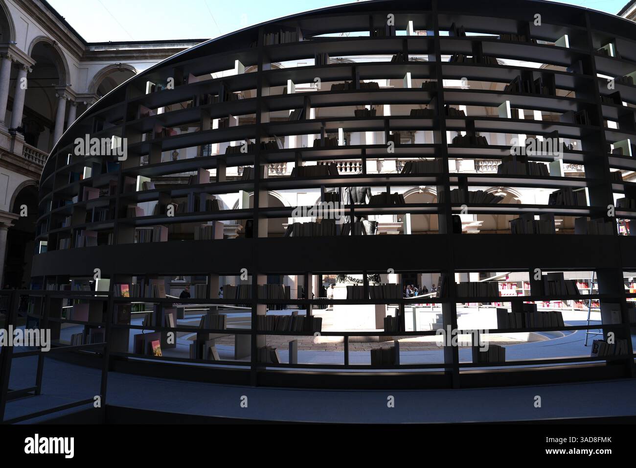 Milan, Italy. 05th Apr, 2025. Milan, Library of Light installation by ...