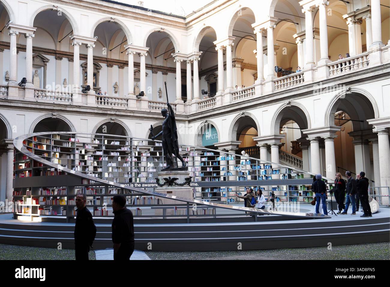 Milan, Library of Light installation by Es Devlin in the Cortile D ...