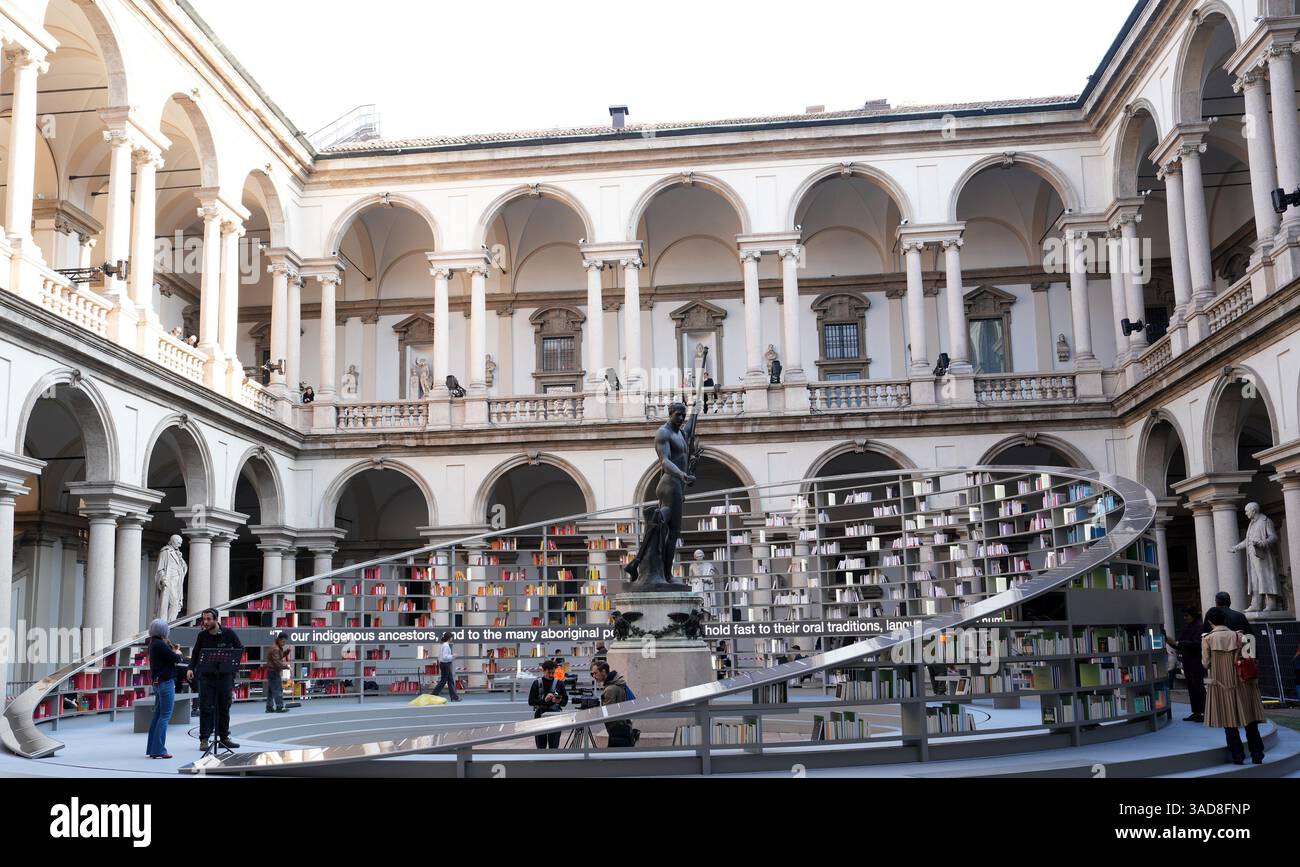 Milan, Library of Light installation by Es Devlin in the Cortile D ...