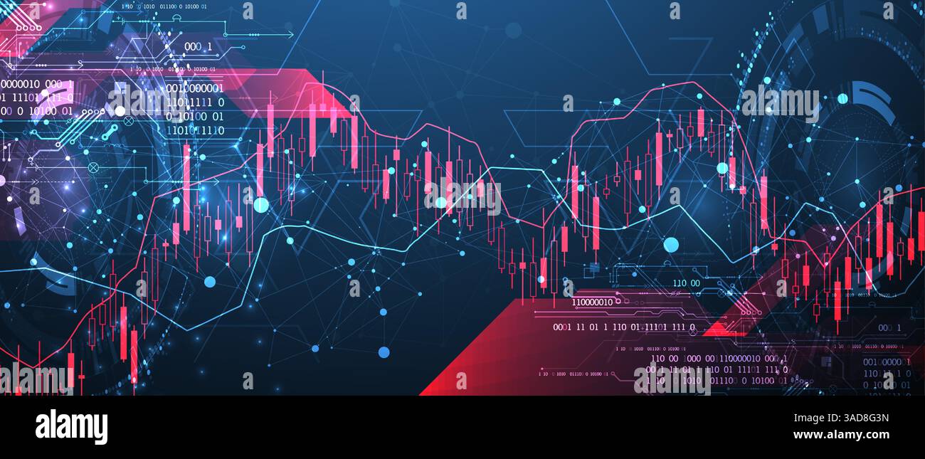 Financial trade concept. Stock market and exchange. Candle stick graph ...