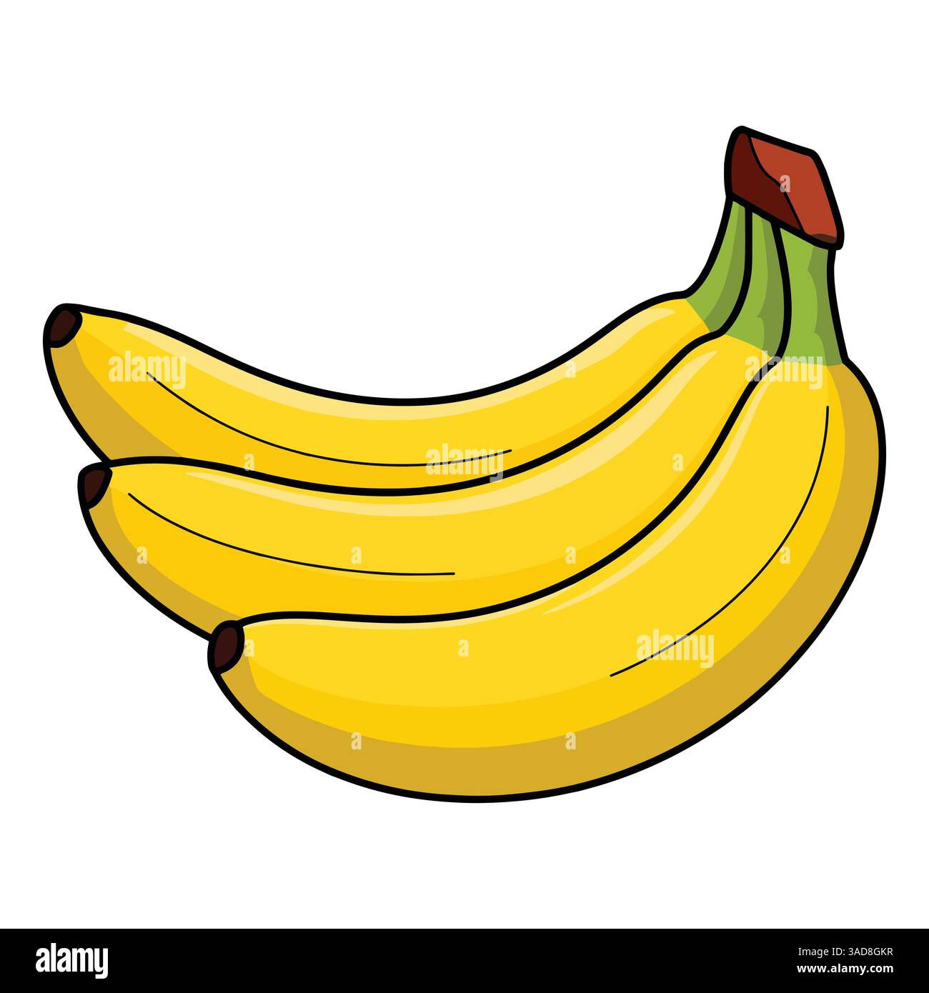 Simple banana vector illustration graphic, clean and minimalistic ...